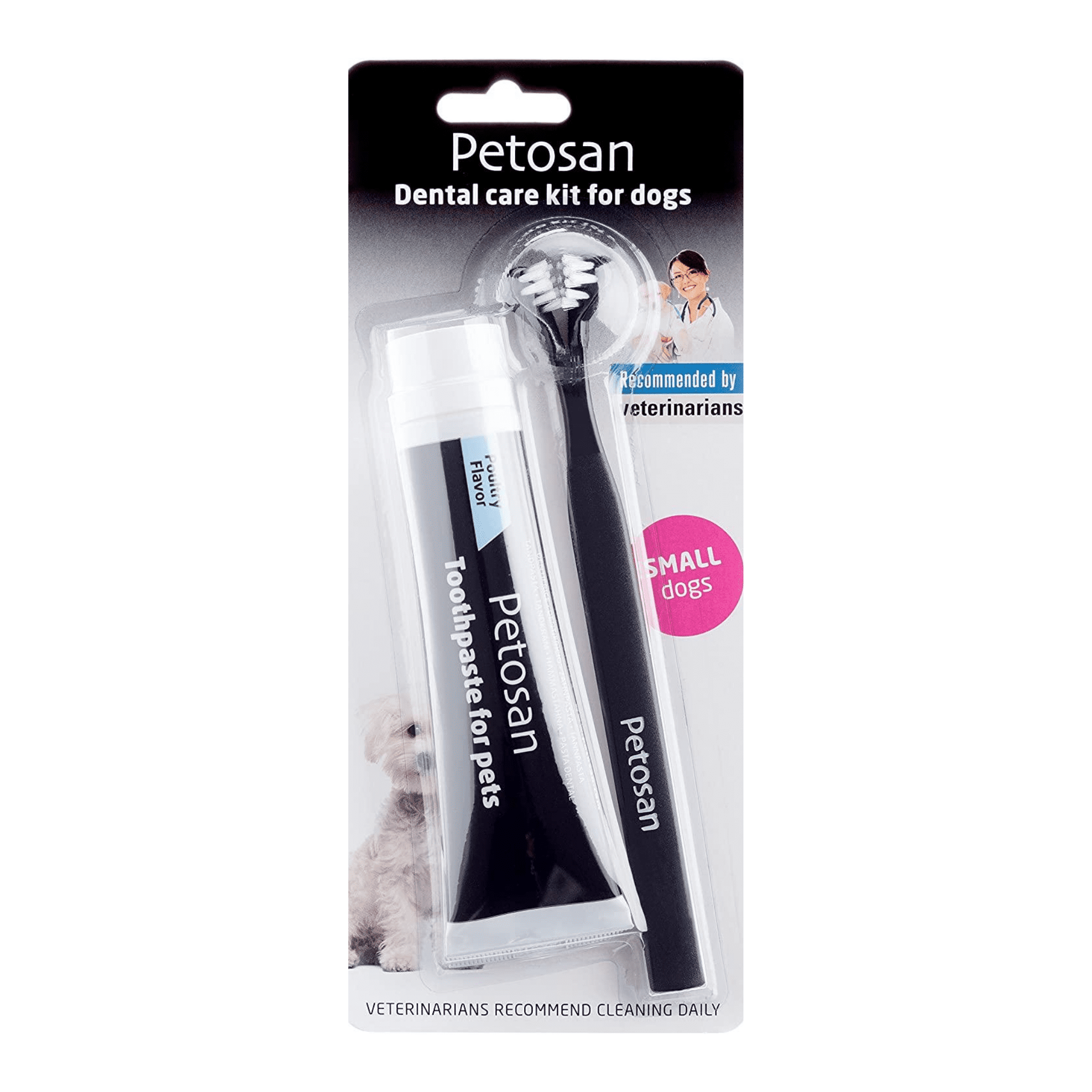 Petosan Pet Dental Kit, Double Headed Toothbrush and Toothpaste - Your ...