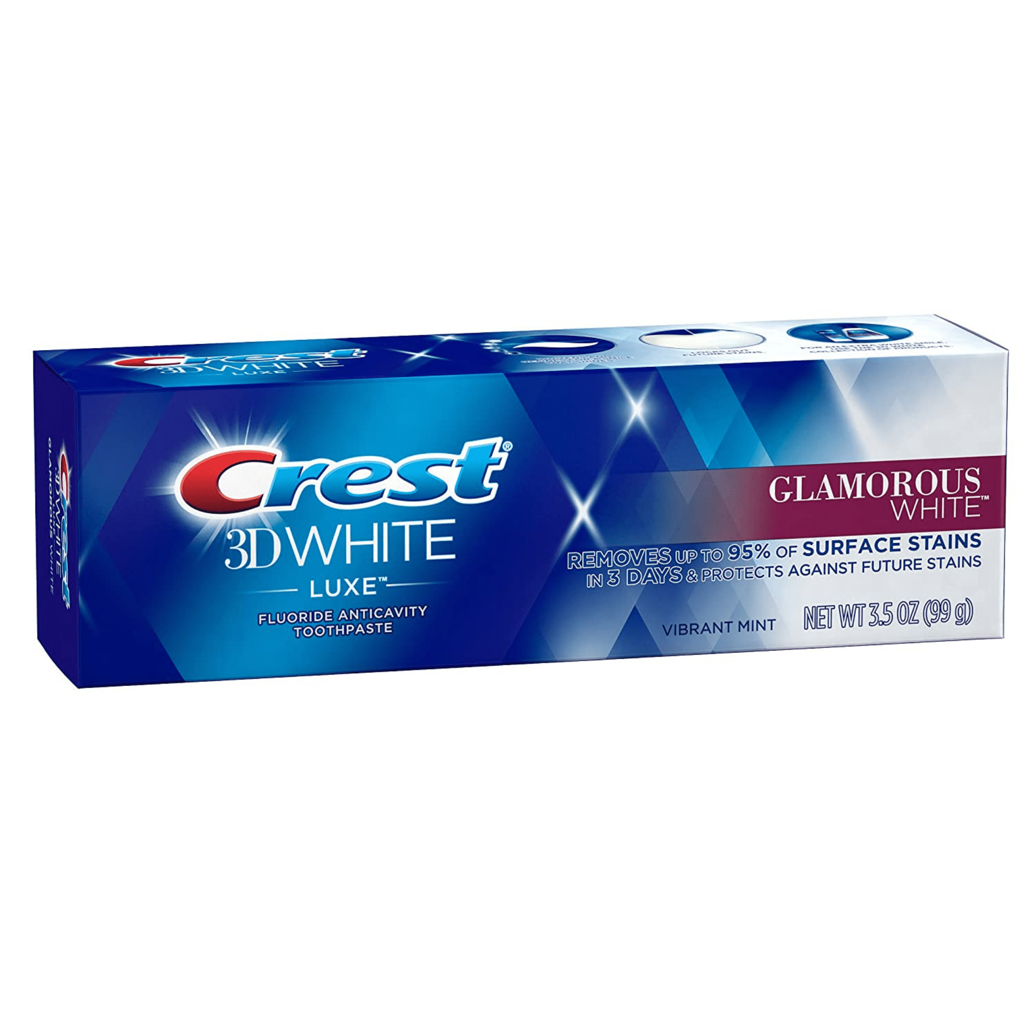 Crest 3D White Luxe Glamorous Toothpaste, Luminous / Vibrant Mint ...