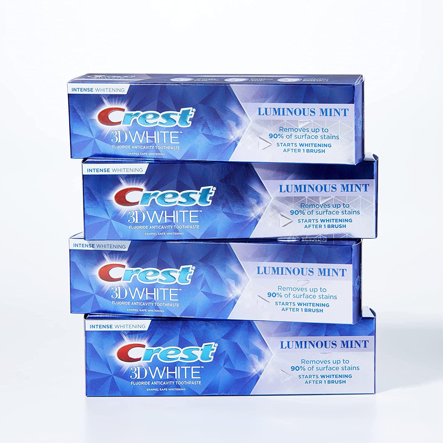 Crest 3D White Luminous Mint Teeth Whitening Toothpaste - Your Essentials